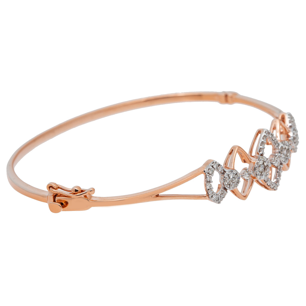 18K Rose Gold 0.55ct Diamond Bangle 8.7gm
