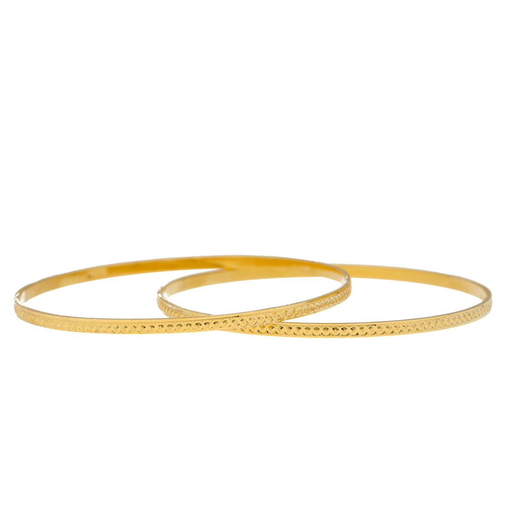 22K Yellow Gold Bangle Set of 12 129.7gm
