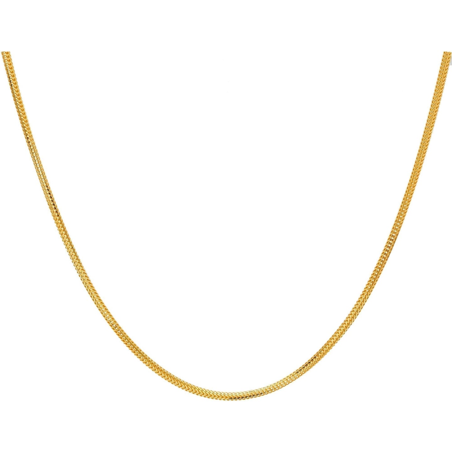 22K Yellow Gold Classic 24 inches Foxtail Chain (10.7 gm) – Virani Jewelers