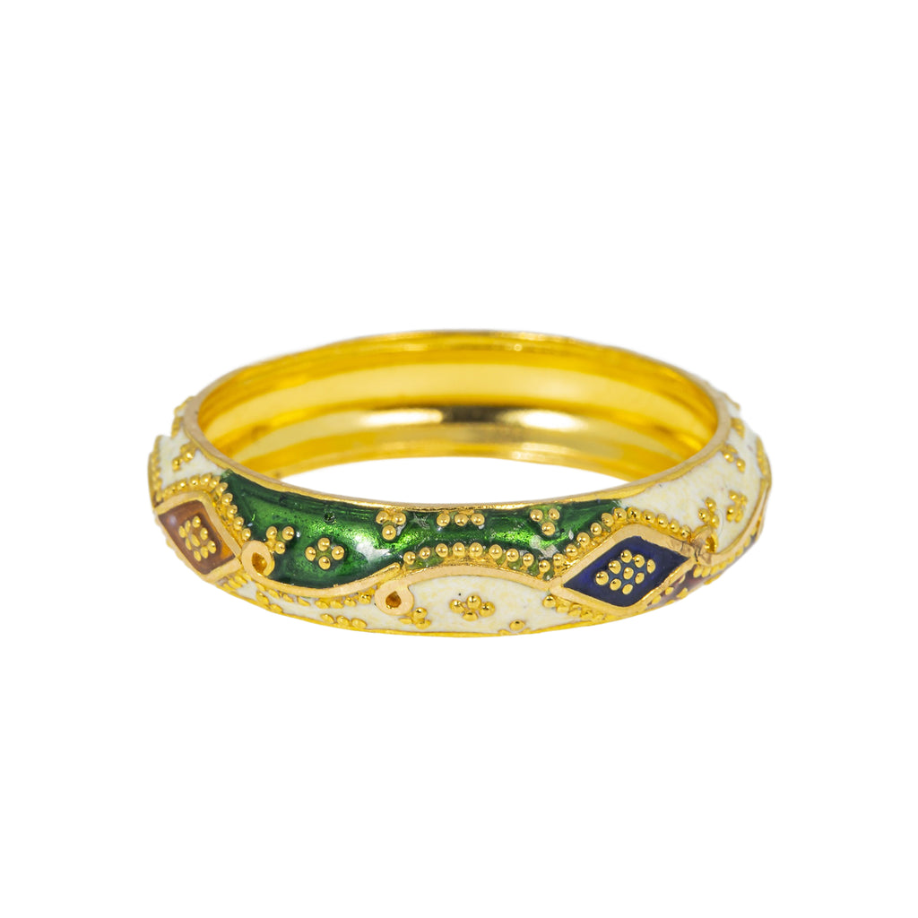 22K Yellow Gold Meenakari Ring (3.7gm) – Virani Jewelers