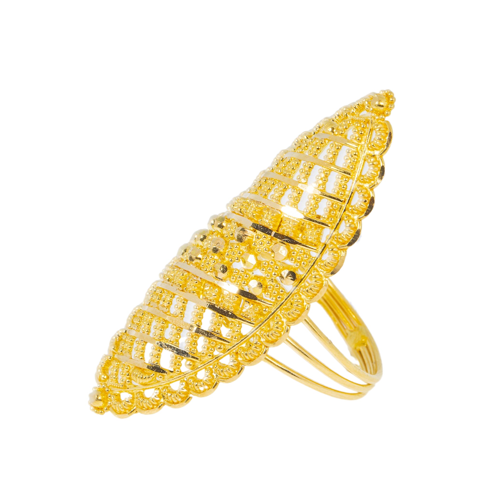22K Yellow Gold White Gold Ring 6.9gm