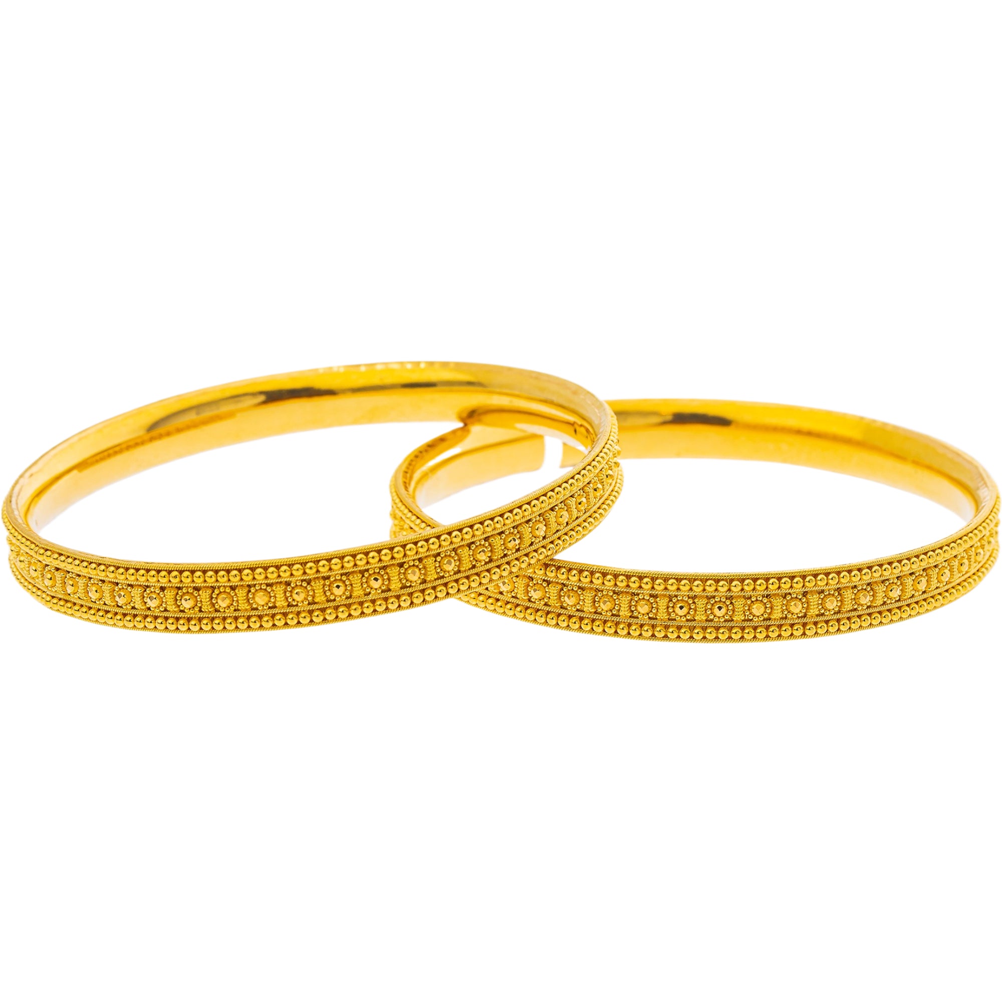 22K Yellow Gold Bangle Set of 2 (43.2gm) – Virani Jewelers
