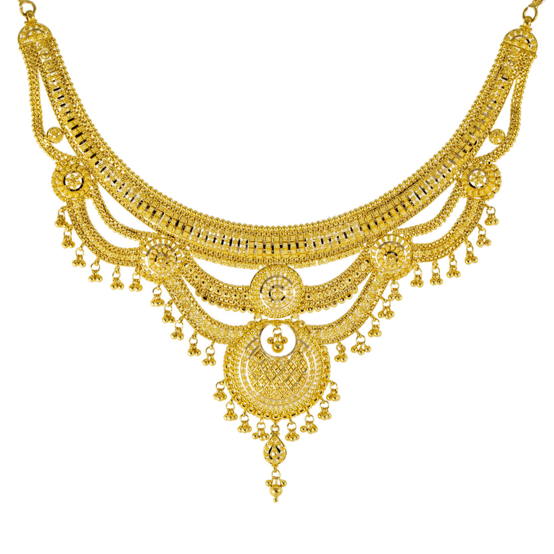 Gold necklace set designs for bride store