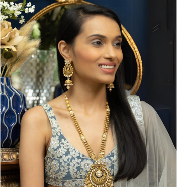 Indian Pearl Jewelry | Gold Pearl Necklace Sets - Indian Designs ...