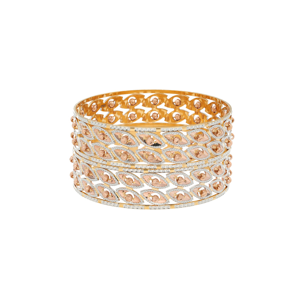 22K Rose & White Gold Bangle Set of 2 (85.3gm) – Virani Jewelers