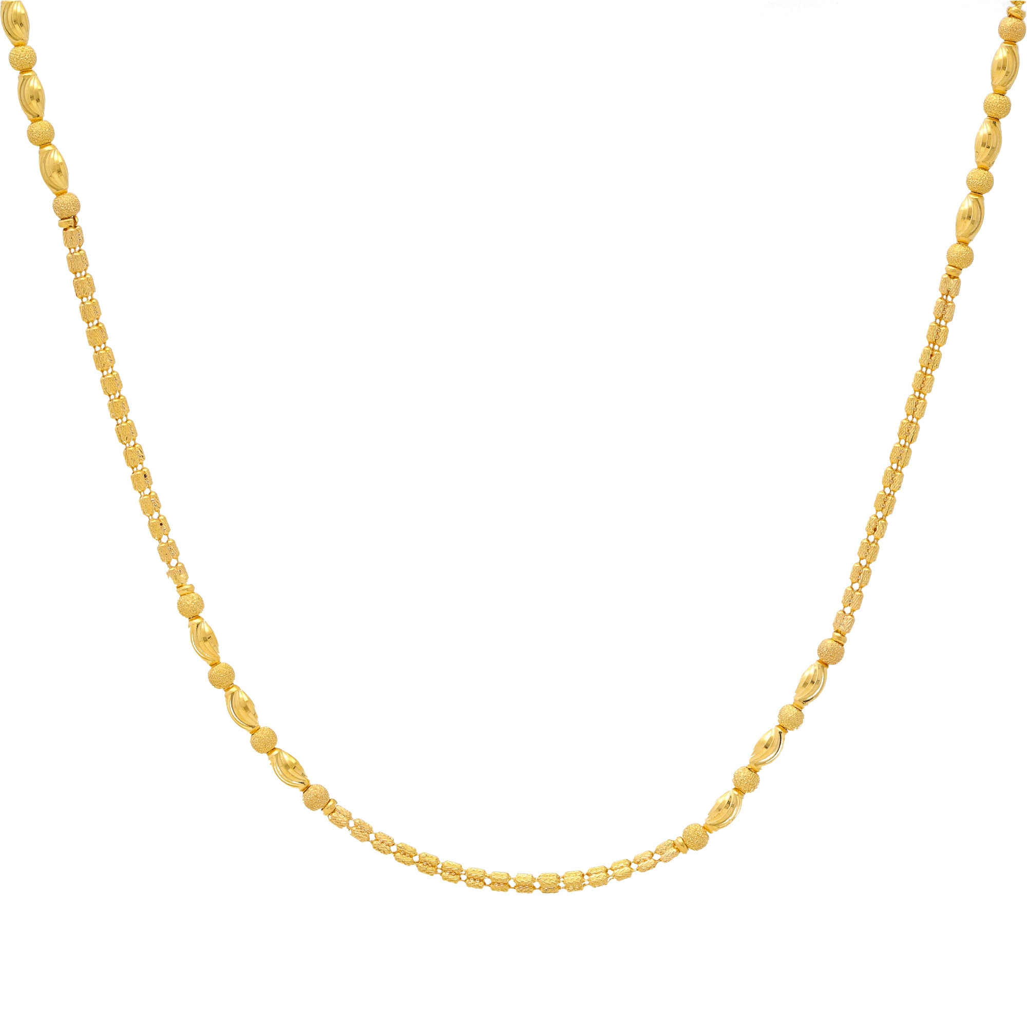 22K Yellow Gold Beaded Chain (14.7gm) – Virani Jewelers