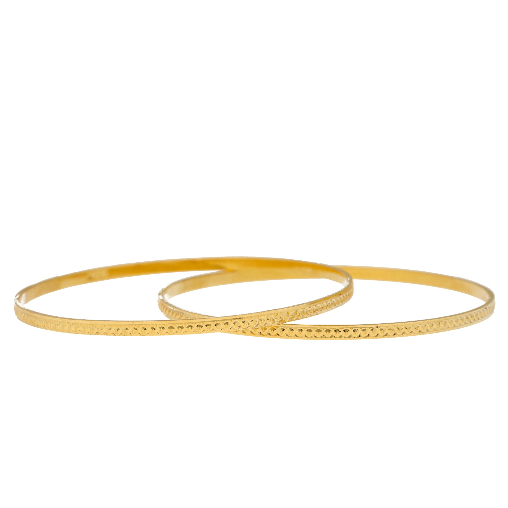 22K Yellow Gold Bangle Set of 12 129.7gm