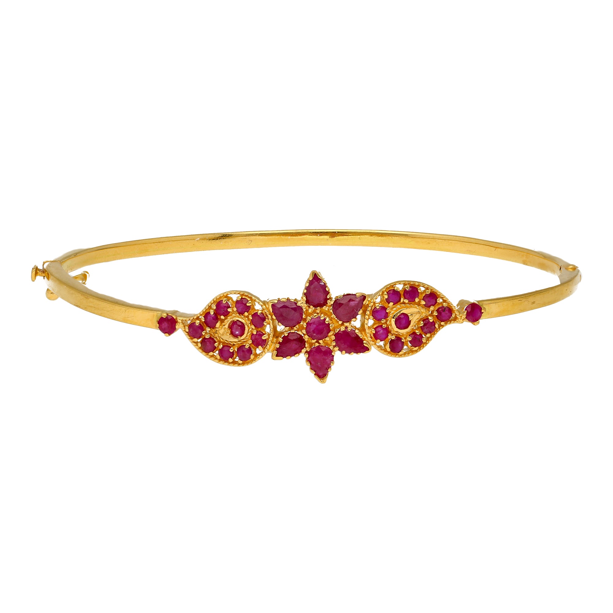 22K Yellow Gold & Ruby Bangle (12.5 grams) – Virani Jewelers